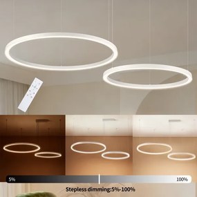 Brilagi - LED Stmívatelný lustr na lanku PORTOFINO LED/98W/230V bílá + DO