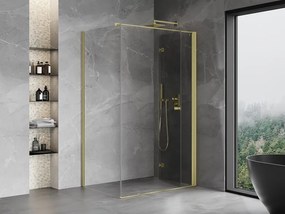 Mexen Mist-F T, 1-křídlý ​​skládací sprchový kout pravý 80 x 90 cm, čiré sklo, zlatý matný profil, 8A6T-080-090-55-00-P