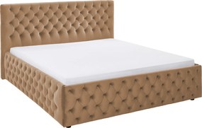 XXXLutz ČALOUNĚNÁ POSTEL, 140/200 cm, světle hnědá home24 - Manželské postele - 001489001008