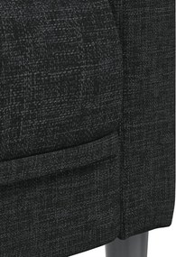 2dílná sedací souprava černá textil 3209240