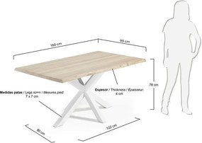 Jídelní stůl s deskou v dubovém dekoru 90x160 cm Argo – Kave Home