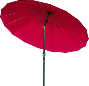 Terasa slunečník Outsunny Ø250 cm s naklápěním, 18 tyčí a kličkou, voděodolný slunečník pro terasu | Aosom