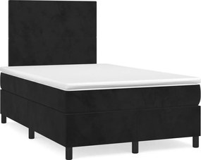vidaXL Box spring postel s matrací 120 x 200 cm samet [3142895] Barva: světle šedá