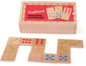 Bigjigs Toys Dřevěné domino, klasické