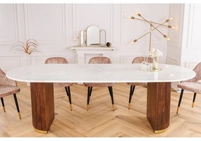 Massive home | Jídelní stůl GATSBY 220 CM mramor masiv mango