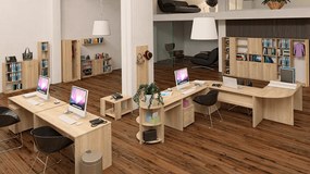 Policová skříňka s dvířky, dub sonoma, TEMPO ASISTENT NEW 003