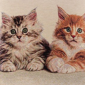 Gobelínový povlak na polštářek KOŤATA 45 x 45 cm
