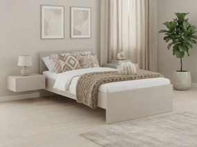 Postel ELISA 90 x 200 cm, kašmírově béžová Rošt: S lamelovým roštem, Matrace: Matrace Sommera 18 cm