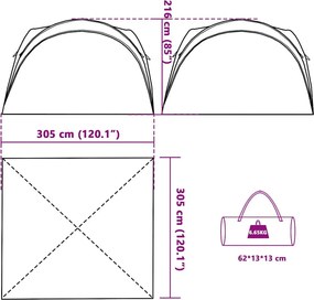 vidaXL Party stan nepromokavý [94571] Barva: Bílá