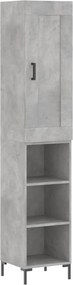 Skříň highboard betonově šedá 34,5x34x180 cm kompozitní dřevo 3200325