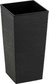 Sada 3 ks květináčů Porto Riflo 57x29,5/46x24,7/36,6x18,9 cm černá