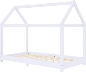 Rám dětské postele bílý masivní borovice 70 x 140 cm 283349