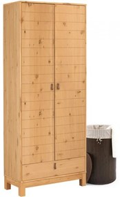 Danish style Šatní skříň Lous, 180 cm, přírodní dřevo