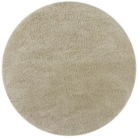 Flair Rugs, Kusový koberec Shaggy Teddy Natural kruh, 133x133 (průměr) kruh, béžová, dětský pokoj