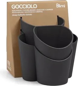 BlimPlus Stojánek na příbory Gocciolo černá / 4 přihrádky / bez BPA /