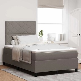 Postel s boxspringem s čelo Taupe 120 x 190 cm textil 3339452