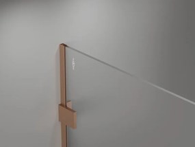 Mexen Lunar sprchová stěna levá 110 x 200 cm, 8mm čiré sklo, měděná matná, 830-110-000-65-00-L