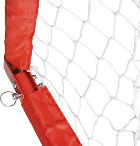 Fotbalové branky HOMCOM sada 2 skládacích mini branek z oceli Q195 a tetrolonu červená 90x36x60 cm na zahradu a hřiště | Aosom.de