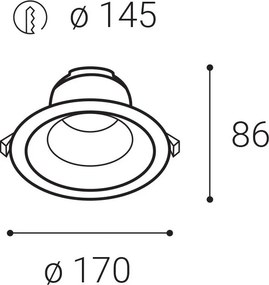 LED2 2236151D LED2 Zápustné venkovní svítidlo ALFA II 17 DALI/PUSH DIM 15W 3CCT 3000K/3500K/4000K UGR bílá - LED2 Lighting