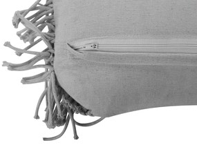 Dekorativní makramé polštář 30 x 45 cm šedý KIRIKKALE Beliani
