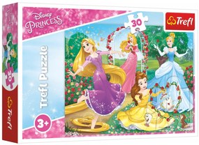 Trefl Puzzle Princezny Disney 27x20cm 30 dílků v krabičce 21x14x4cm