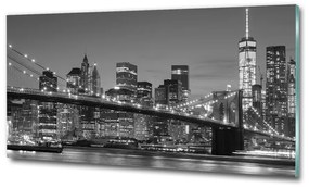 Wallmuralia Foto-obraz fotografie na skle Manhattan noc 100x50