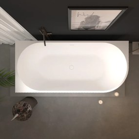 Erga Marina, rohová volně stojící vana 140x70 cm + odtoková zátka, levá, bílá lesklá, ERG-MARINA-140070L-WH-WH