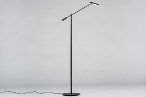 Stojací LED lampa se stmívačem Uno Ames Black