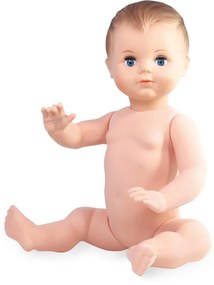 Petitcollin Koupací panenka 40 cm sedící (modré oči)