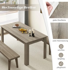 Costway Jídelní stůl dřevěný velký obdélníkový – 160 × 80 cm, přírodní