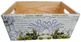 Dřevěná bedýnka - olivy