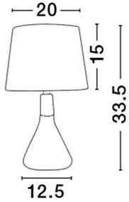 Nova Luce Stolní lampa MONTES, bílé stínidlo E14 1x5W Barva: Měď