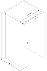 Mexen Kioto sprchová zástěna 90 x 200 cm, proužky 8 mm, Chromovaná - 800-090-101-01-09