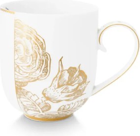 Pip Studio Royal White hrnek 300ml, bílý (Porcelánový hrnek)