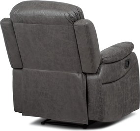 Polohovací křeslo, šedá, látka, TV-4086 GREY
