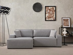 Hanah Home Rohová pohovka PIRLO světle šedá levá