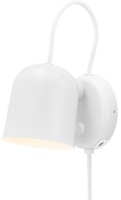 Nordlux 2120601001 Angle, nastavitelná nástěná lampa s USB výstupem a vypínačem, 1xGU10 max.25W, bílošedá, průměr 10,5cm
