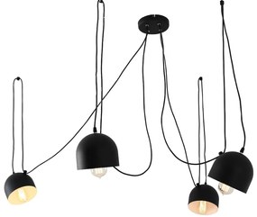 Nordic Design Černé kovové závěsné světlo Pop 4