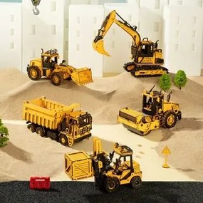 RoboTime dřevěné 3D puzzle Vysokozdvižný vozík / od 8 let / 139 dílků