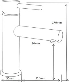 Mexen ELBA - BATERIE UMYVADLOVÁ, Zlatá,74100-50