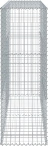 Gabionový koš s víkem 200 x 50 x 150 cm pozinkované železo 3295155