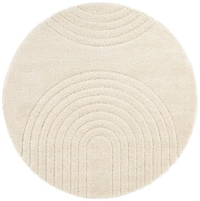 Hanse Home, Kusový koberec Norwalk 105104 cream kruh, 160x160 (průměr) kruh, bílá, ložnice