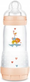 Antikoliková lahvička MAM Perfect Start,  Zvířátka, 320 ml, meruňková