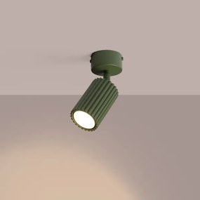Sollux SL.1915 - Bodové svítidlo KARBON 1xGU10/10W/230V zelená