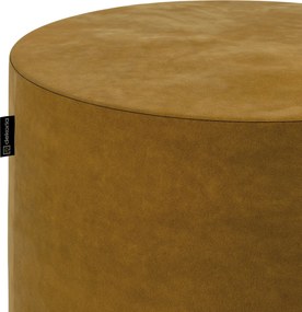 Sedák Barrel- válec pevný barva žlutá látka lesklé, sametová