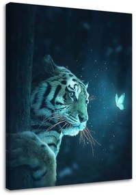 Gario Obraz na plátně Tygr a kouzelná noc - Jose Francese Rozměry: 40 x 60 cm