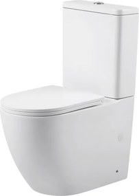 Erga Siena, WC kombi mísa 620x380x820 mm, Rimless + funkce bidetu + toaletní sedátko, bílá lesklá, ERG-V03-SIENA-RIM-BID-WH