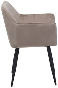 Sada dvou béžovo-šedých jídelních židlí JASMIN Beliani