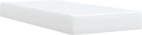 Box spring postel s matrací bílá 100x200 cm umělá kůže 3290709