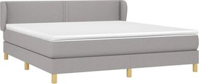 Box spring postel s matrací světle šedá 180 x 200 cm textil 3126741